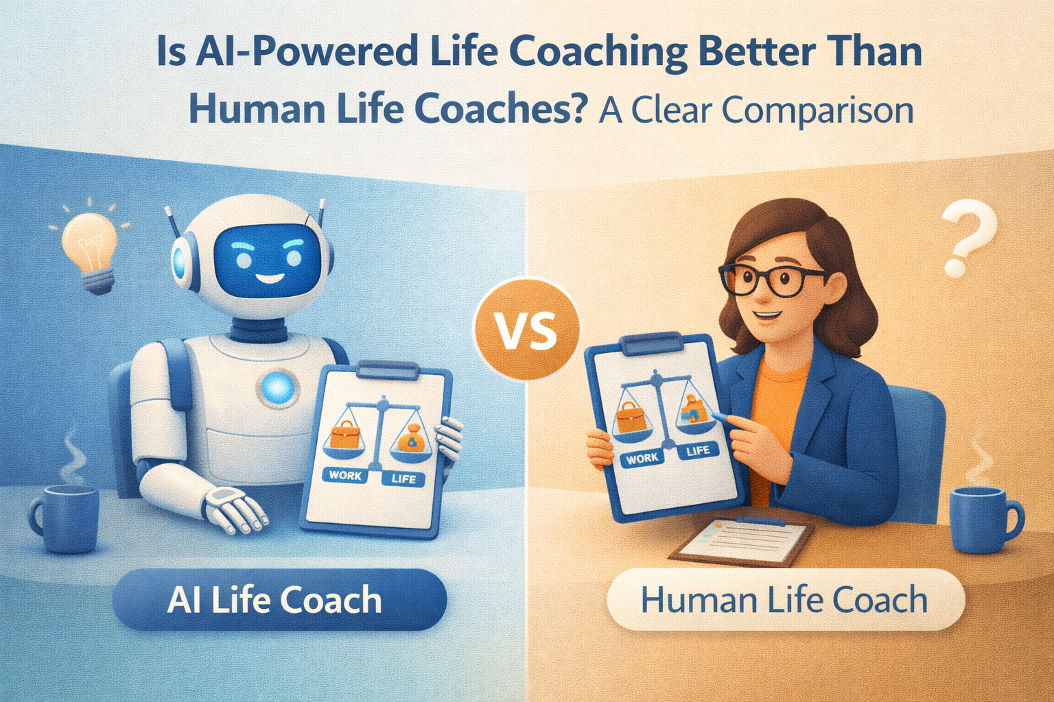 AI-Powered Life Coaching vs Human Life Coaches Compared